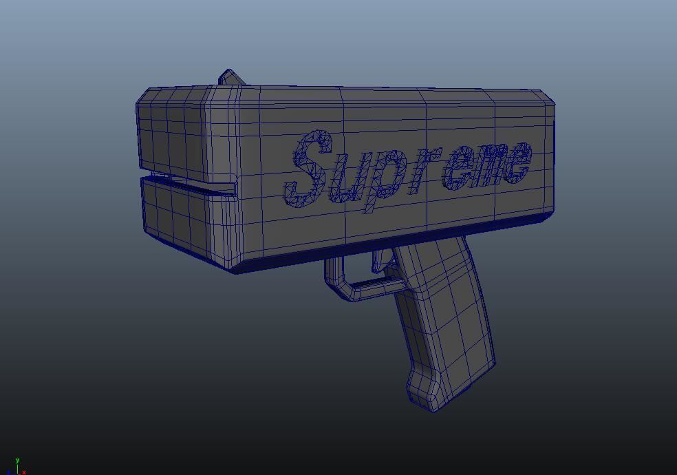 Supreme money gun 3D model | CGTrader