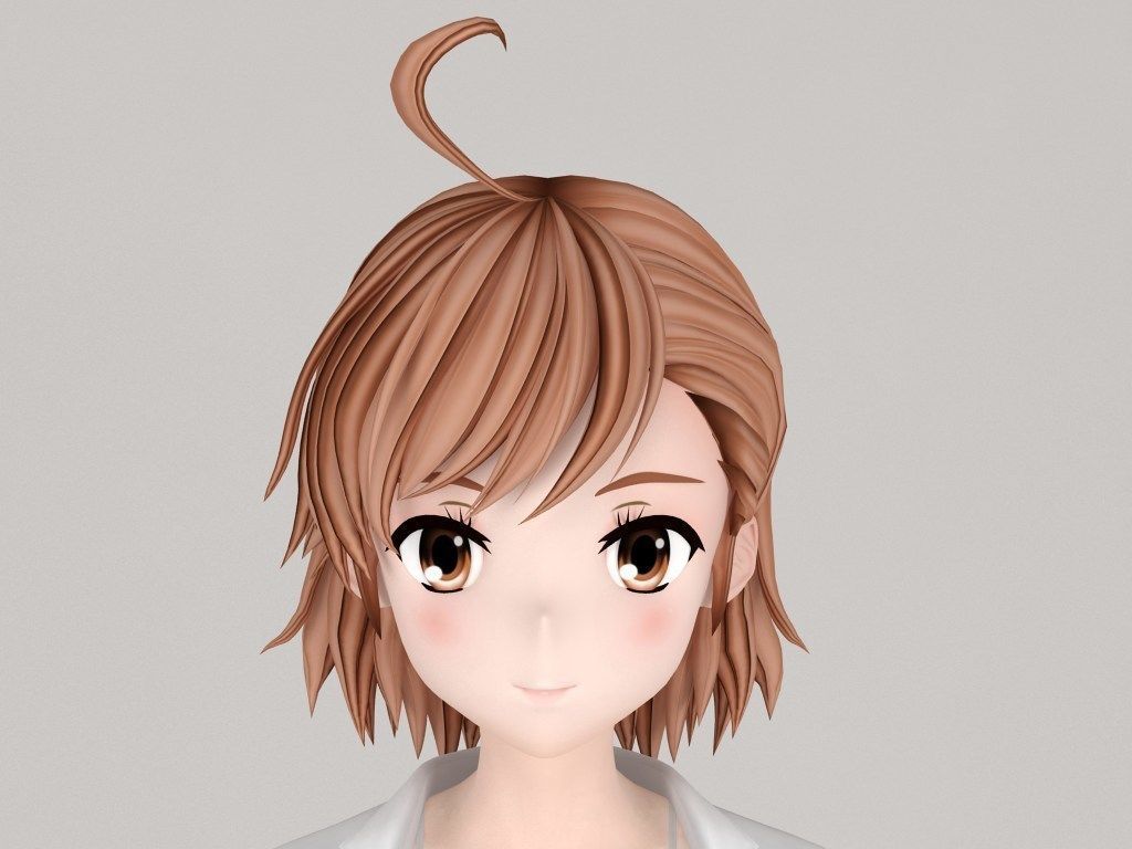 T pose nonrigged model of Last Order anime girl 3D model | CGTrader