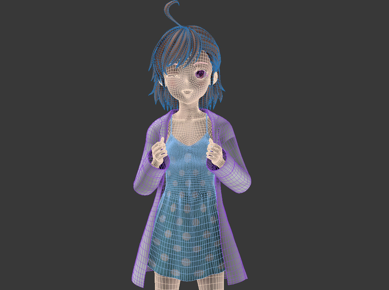 Last Order anime girl pose 01 3D model | CGTrader