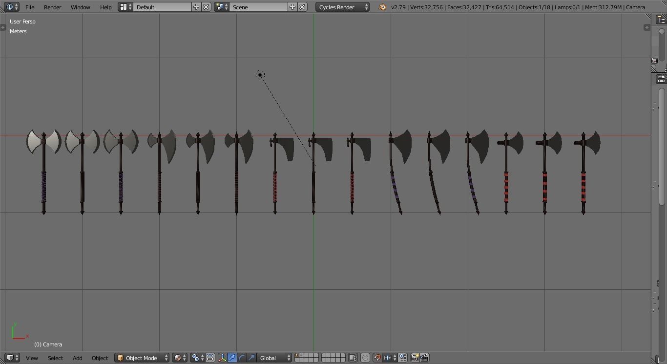 3D model War axes VR / AR / low-poly | CGTrader