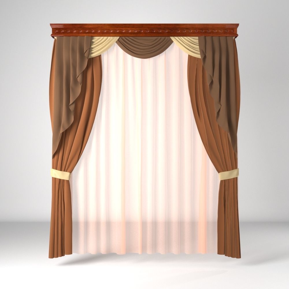 Curtain 3D high poly for architectural visualization N601 free 3D model ...