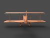 Biplane2 orange biplane 3D model 3D printable | CGTrader