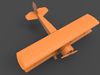 Biplane2 orange biplane 3D model 3D printable | CGTrader