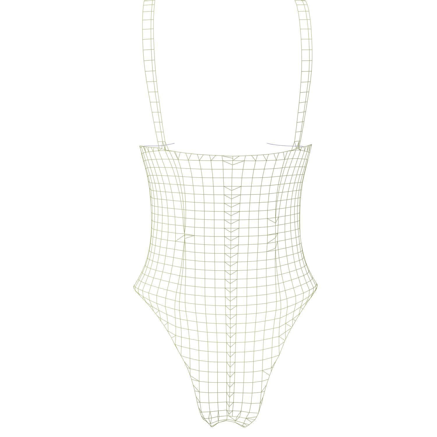 One piece swimsuit Marvelous designer 3d model 3D model | CGTrader