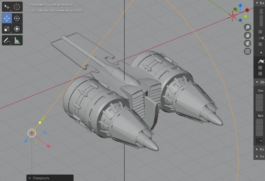 3D model low poly spacecraft fighter VR / AR / low-poly | CGTrader
