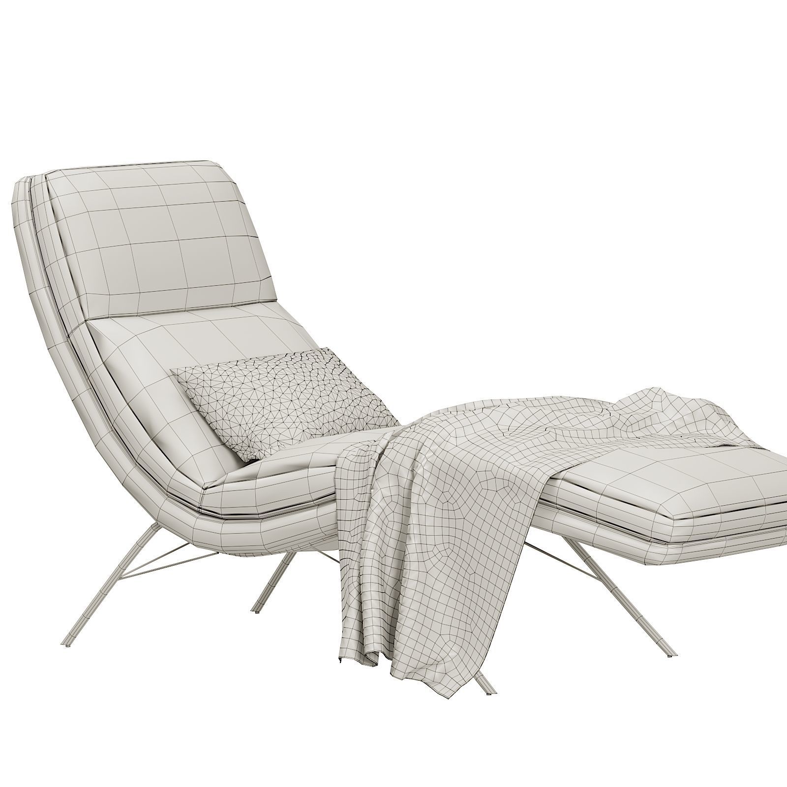 3D model Roche Bobois Calibri lounge chair VR / AR / low-poly | CGTrader