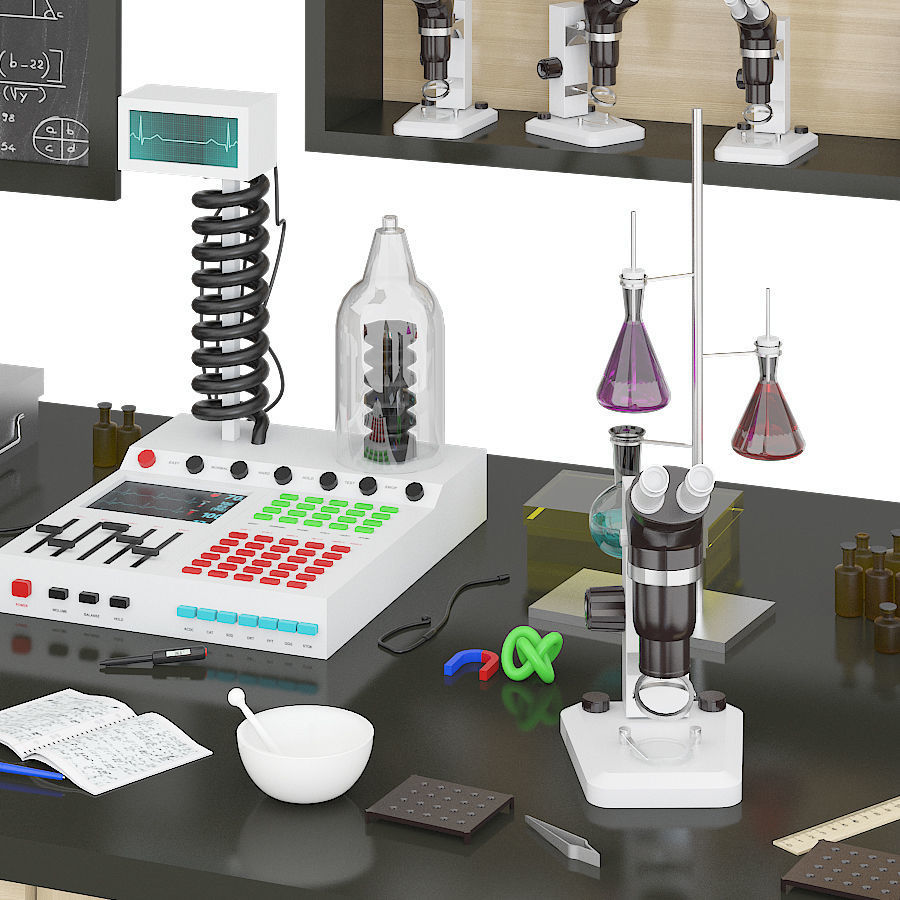 Laboratory medical set 3D model | CGTrader