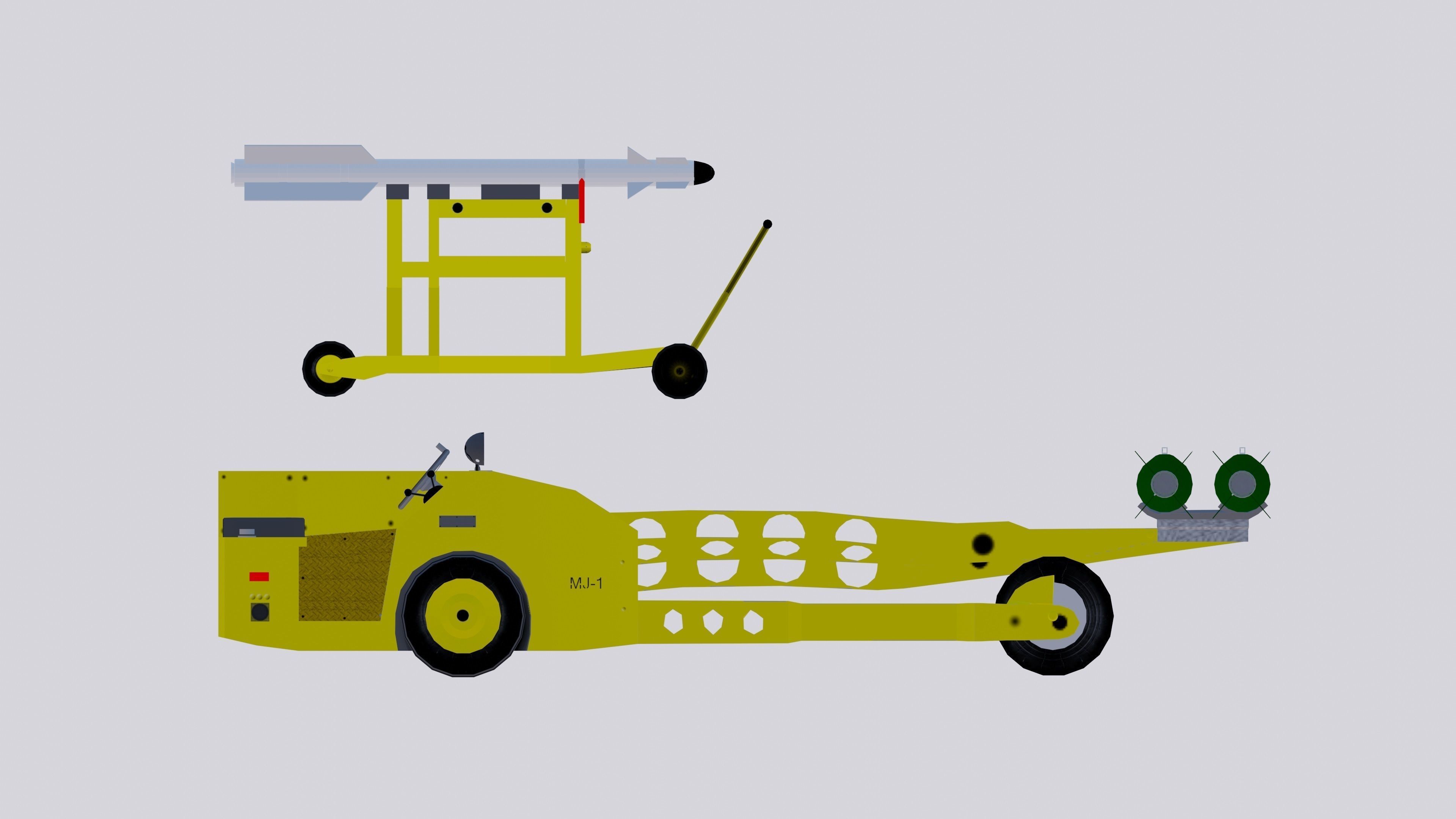 MJ-1 bomb loader Missile 3D model | CGTrader