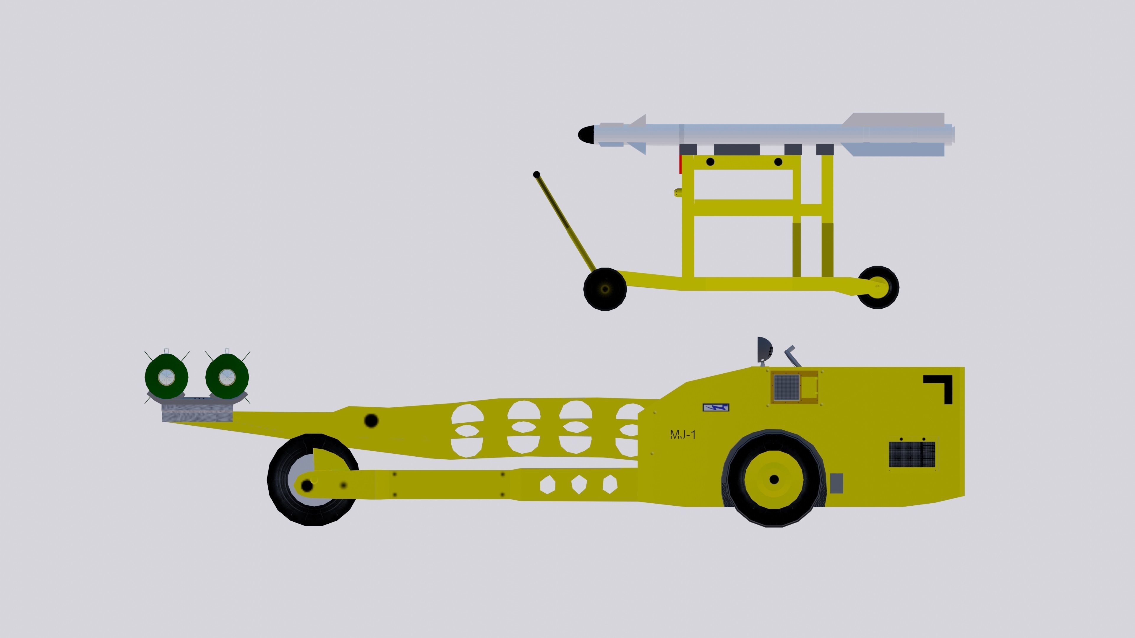 MJ-1 bomb loader Missile 3D model | CGTrader