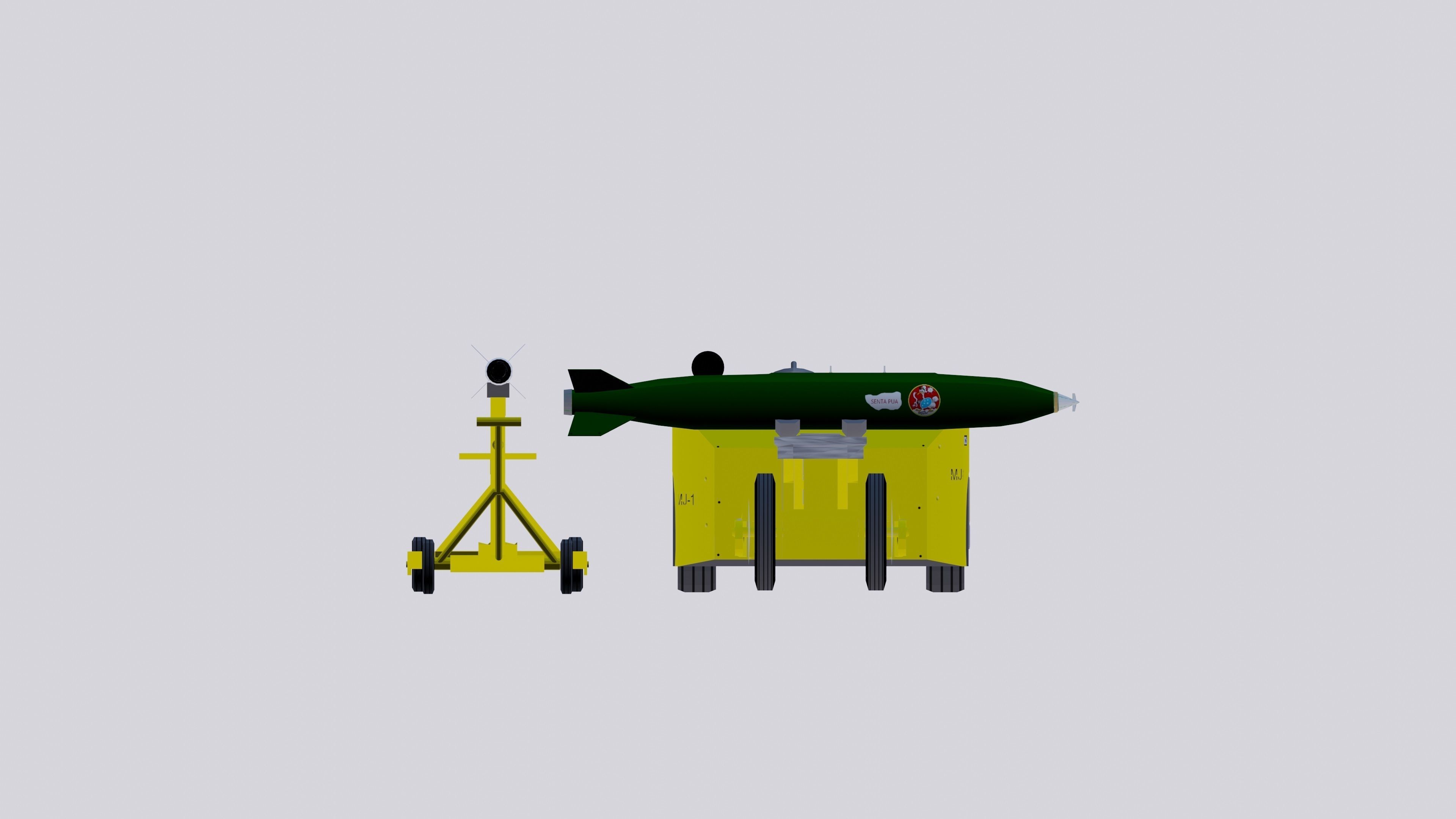 MJ-1 bomb loader Missile 3D model | CGTrader