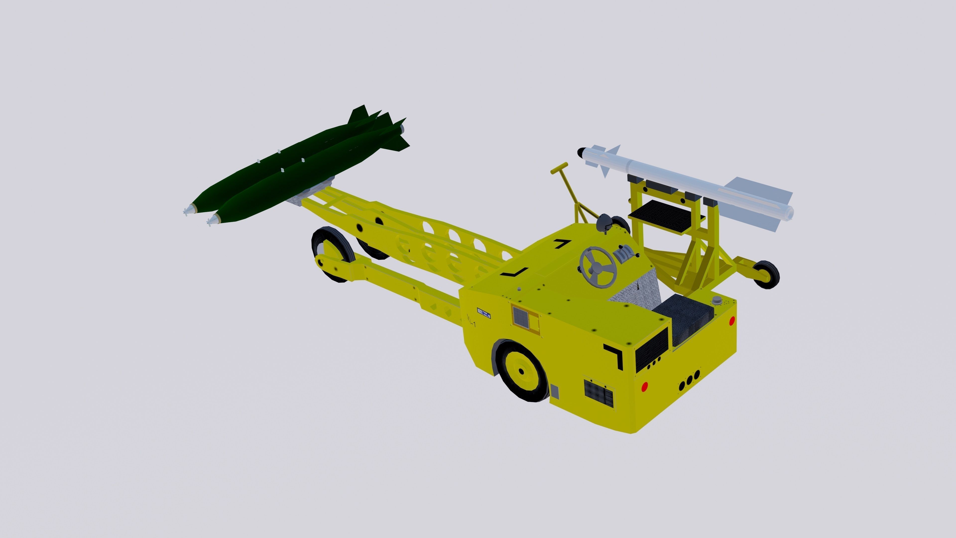 MJ-1 bomb loader Missile 3D model | CGTrader