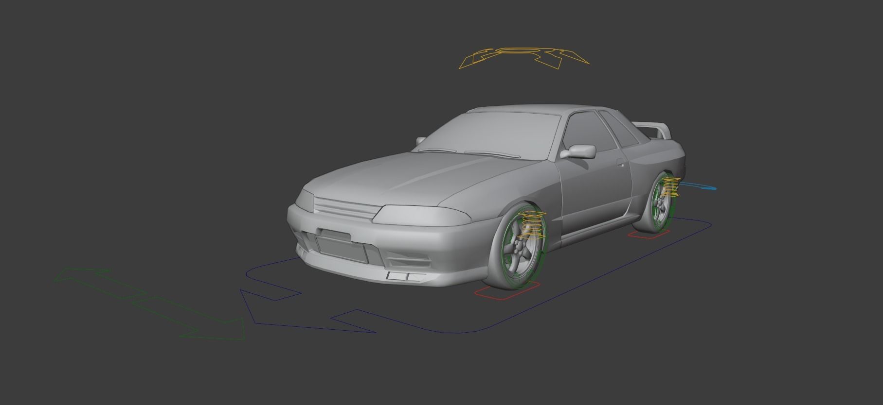 3D model Nissan Skyline GTR R32 Interior Game Ready VR / AR / low-poly ...