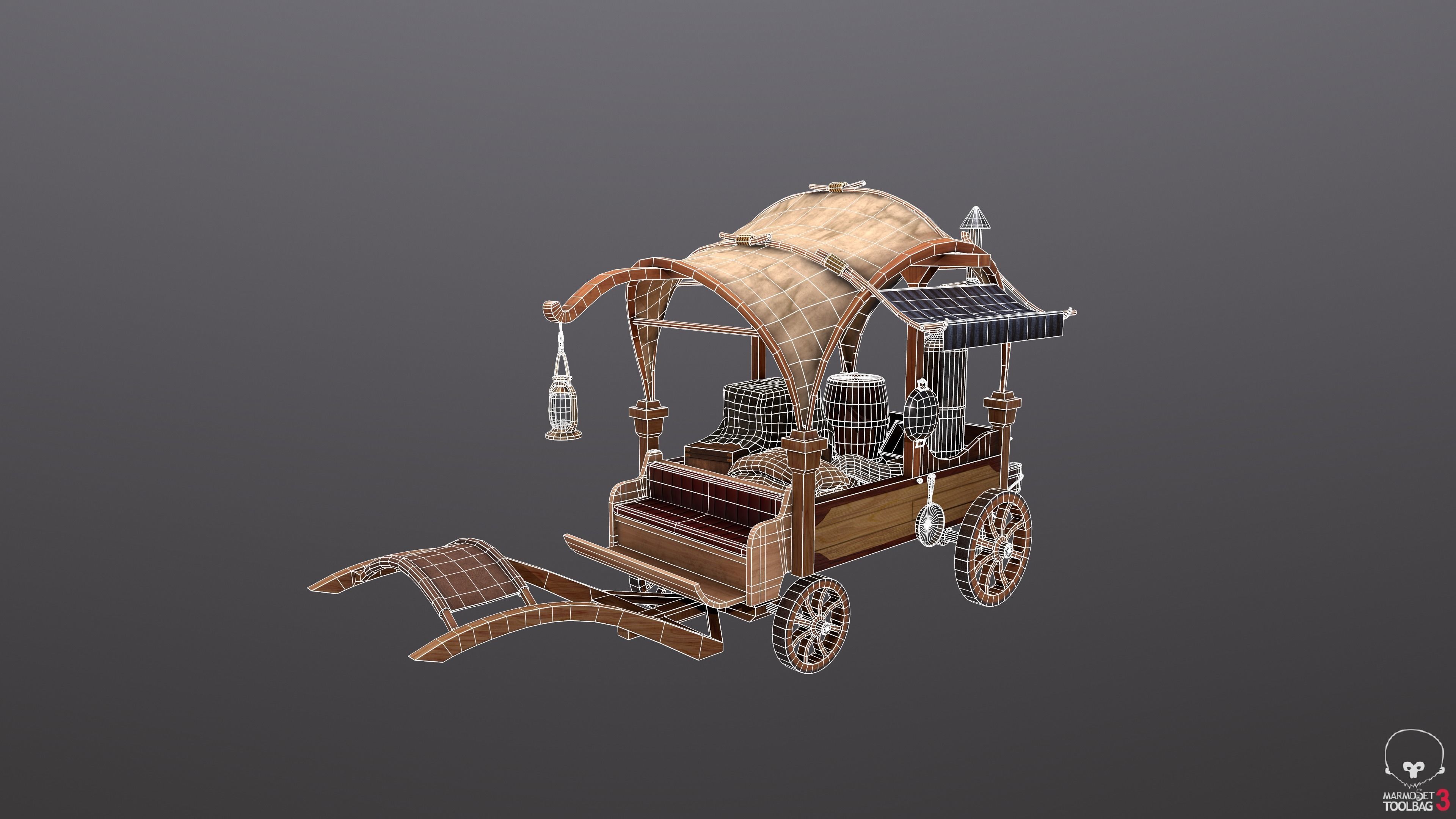 3D model Peddler Cart VR / AR / low-poly | CGTrader