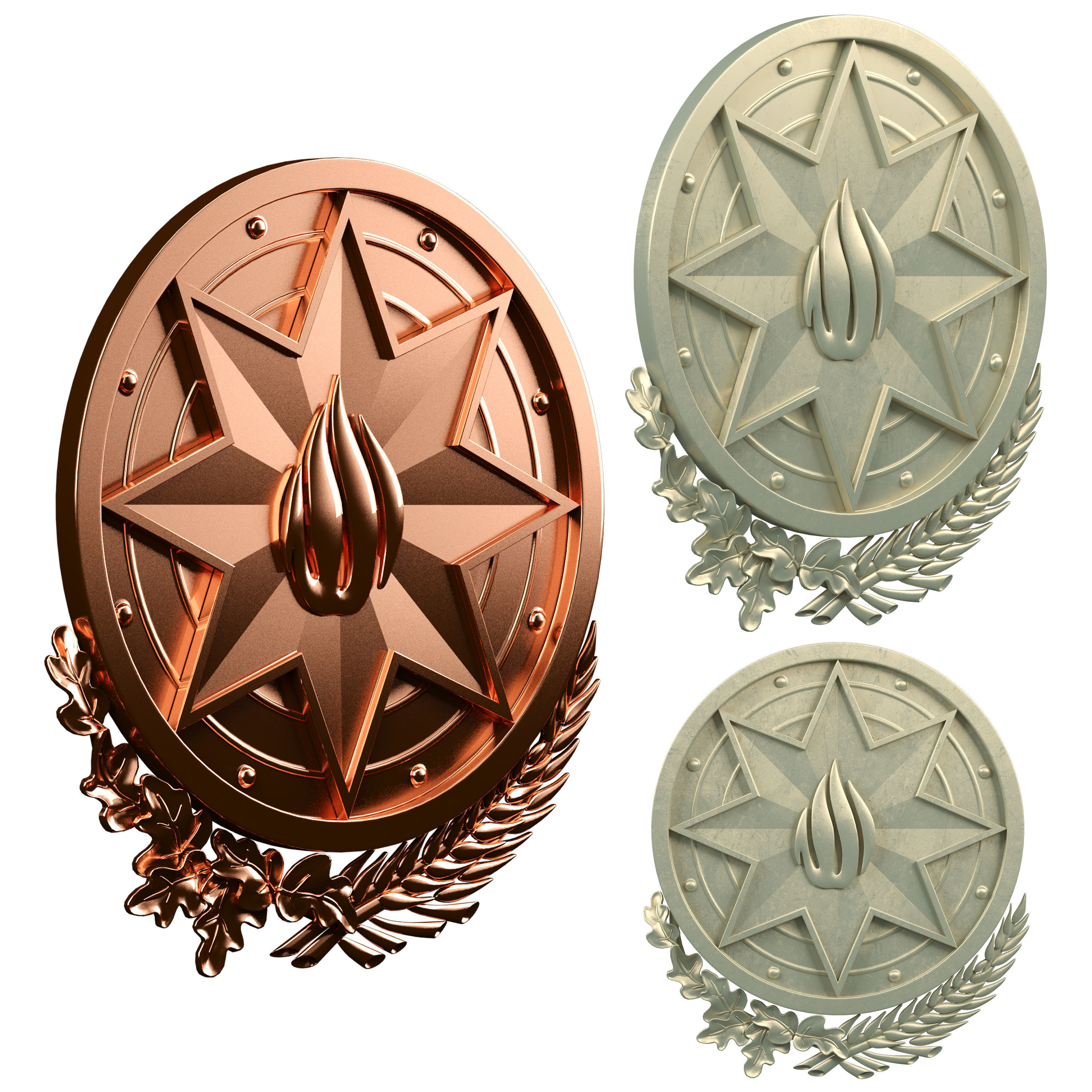 The national emblem of Azerbaijan 3D model | CGTrader