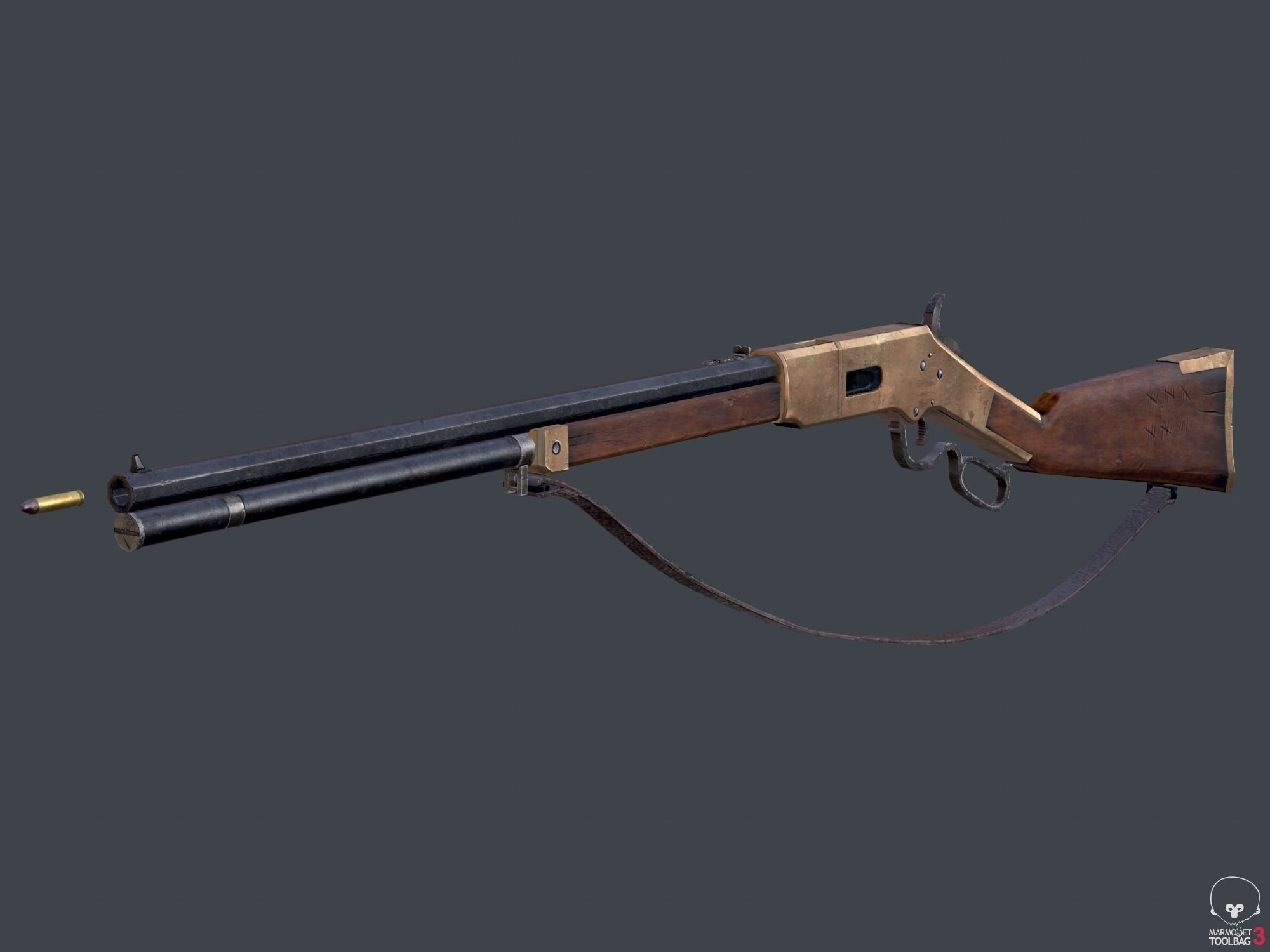 3D model Winchester 1866 lever action repeater VR / AR / low-poly ...