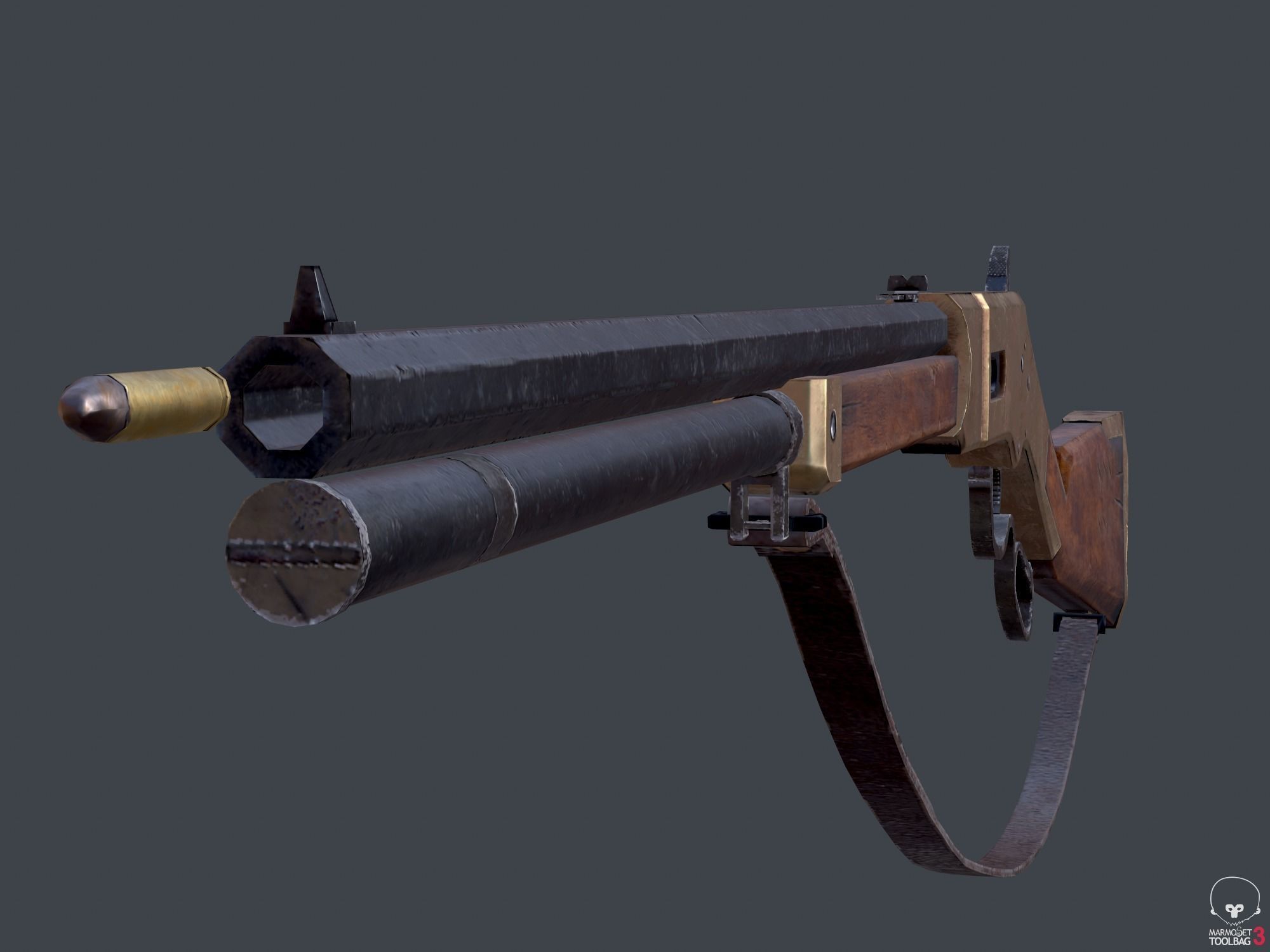 3D model Winchester 1866 lever action repeater VR / AR / low-poly ...