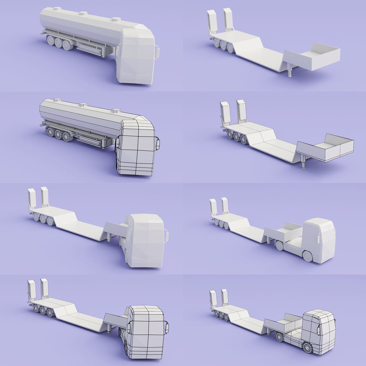 3D model Paper Trucks VR / AR / low-poly | CGTrader