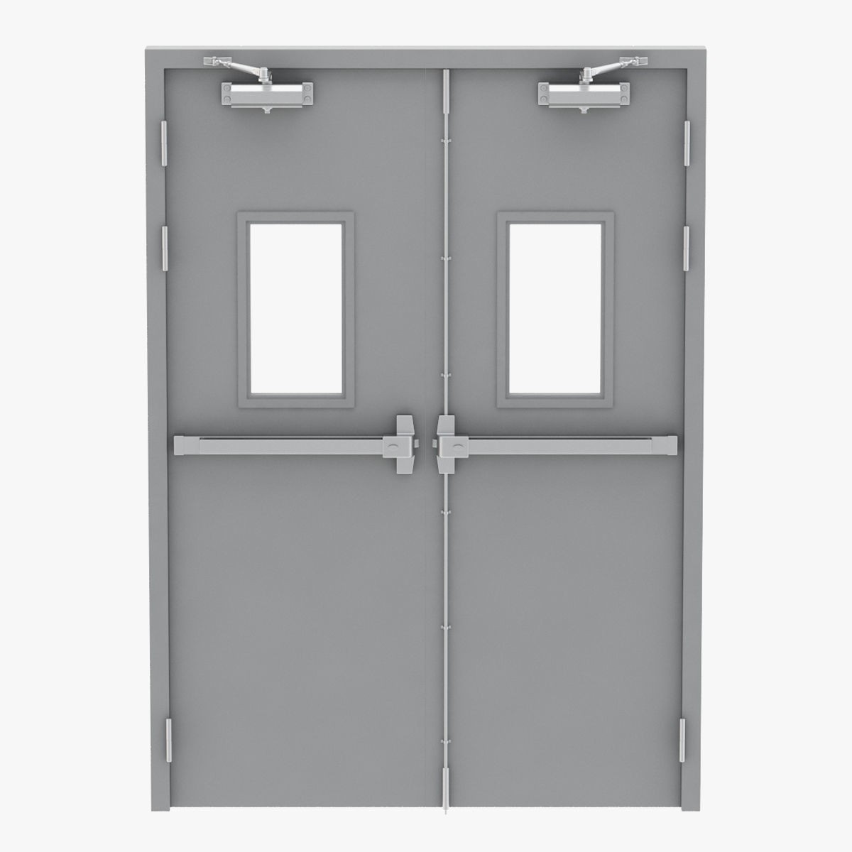 Double Fire Exit Door 3D model | CGTrader