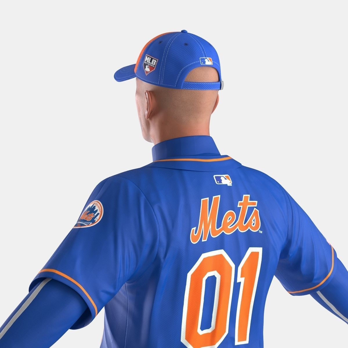 Baseball Player Mets 2 3D model | CGTrader