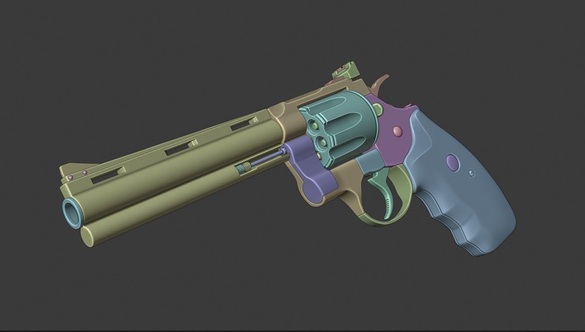 Colt Python Variant - Hpoly 3D model | CGTrader