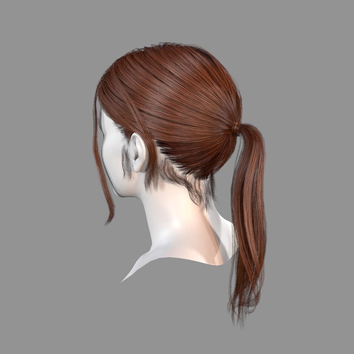 3D model Realtime Bun and Tail Hairstyle VR / AR / low-poly | CGTrader