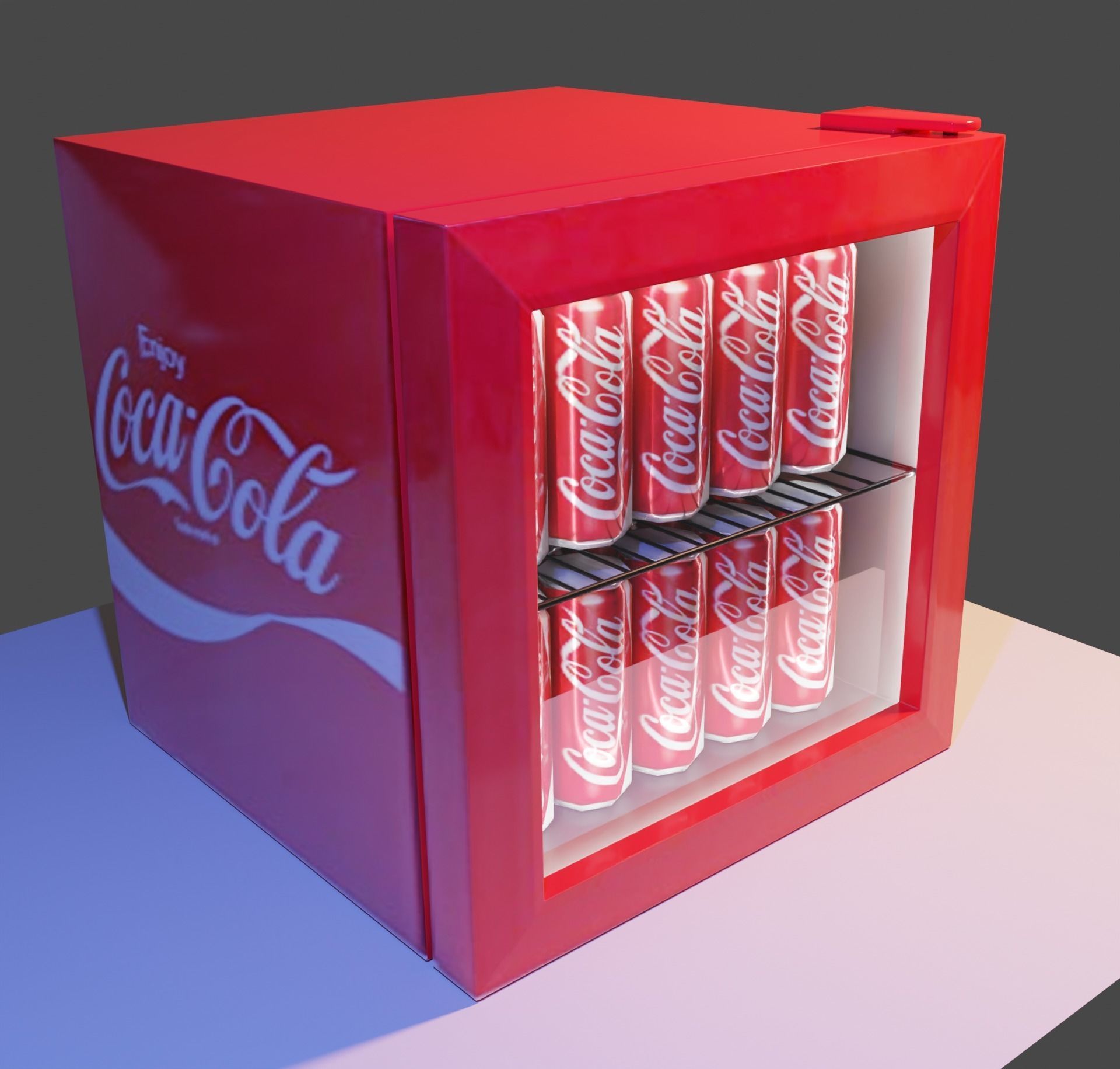3D model Coca-cola Mini Fridge VR / AR / low-poly | CGTrader
