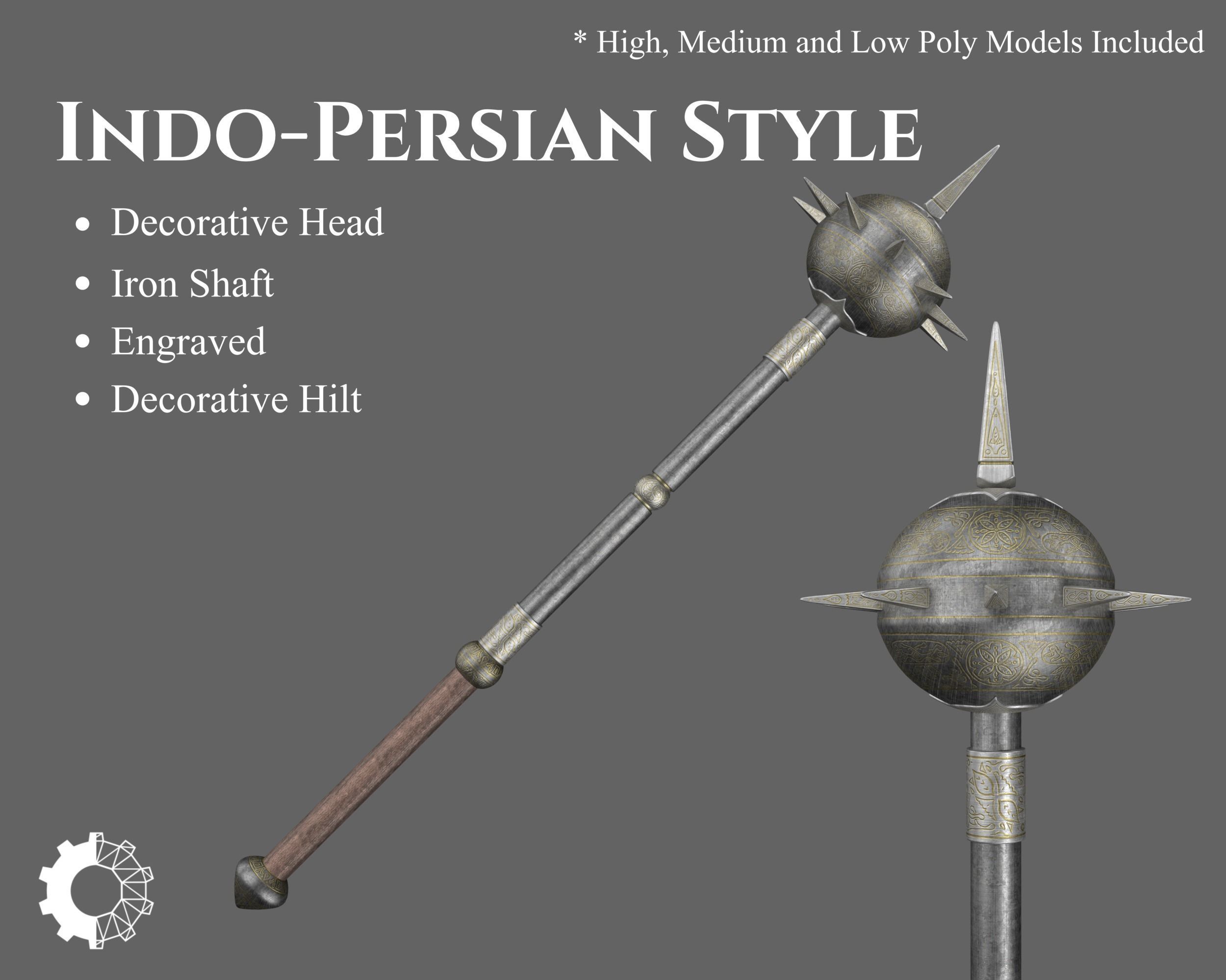 3D model Ancient Indo Persian Gurj VR / AR / low-poly | CGTrader