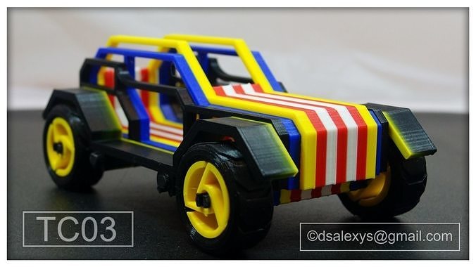 3d Printed Toy Car Kit 3D model | CGTrader