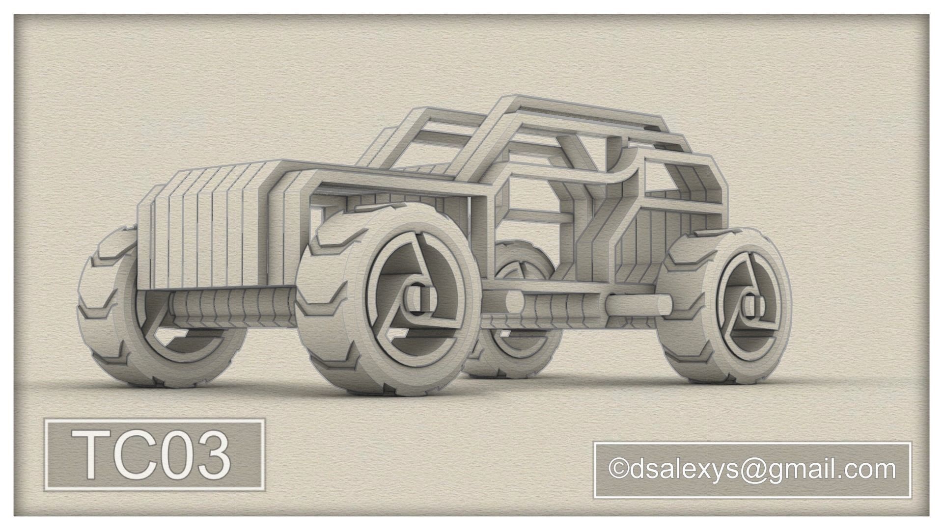 3d Printed Toy Car Kit 3D model | CGTrader