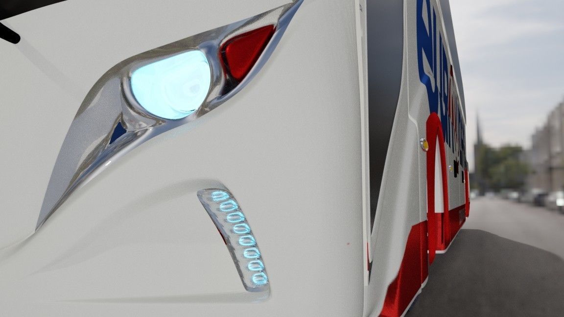 Eurolines Bus Coach DiiNBUS Blender Native 3D model | CGTrader