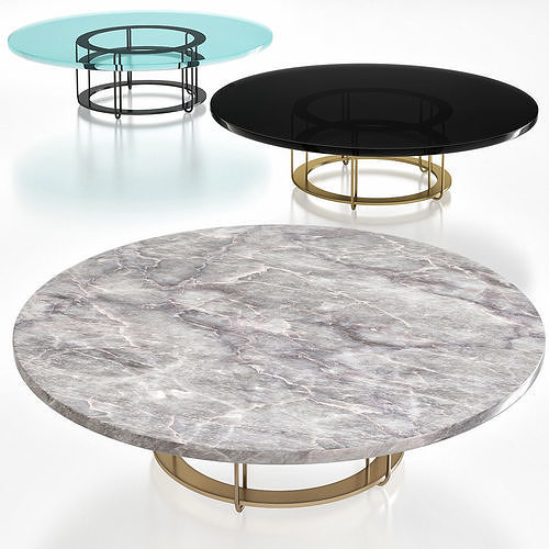 3D model Garbarino Collections AUREOLA CF2 F BLACK COFFEE TABLE 3d ...