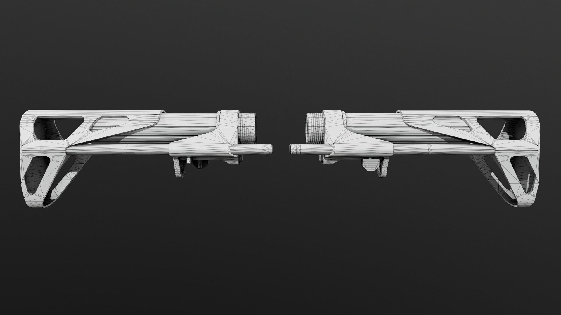 3D model Maxim Defense CQB7 AR15 Collapsible Buttstock VR / AR / low ...