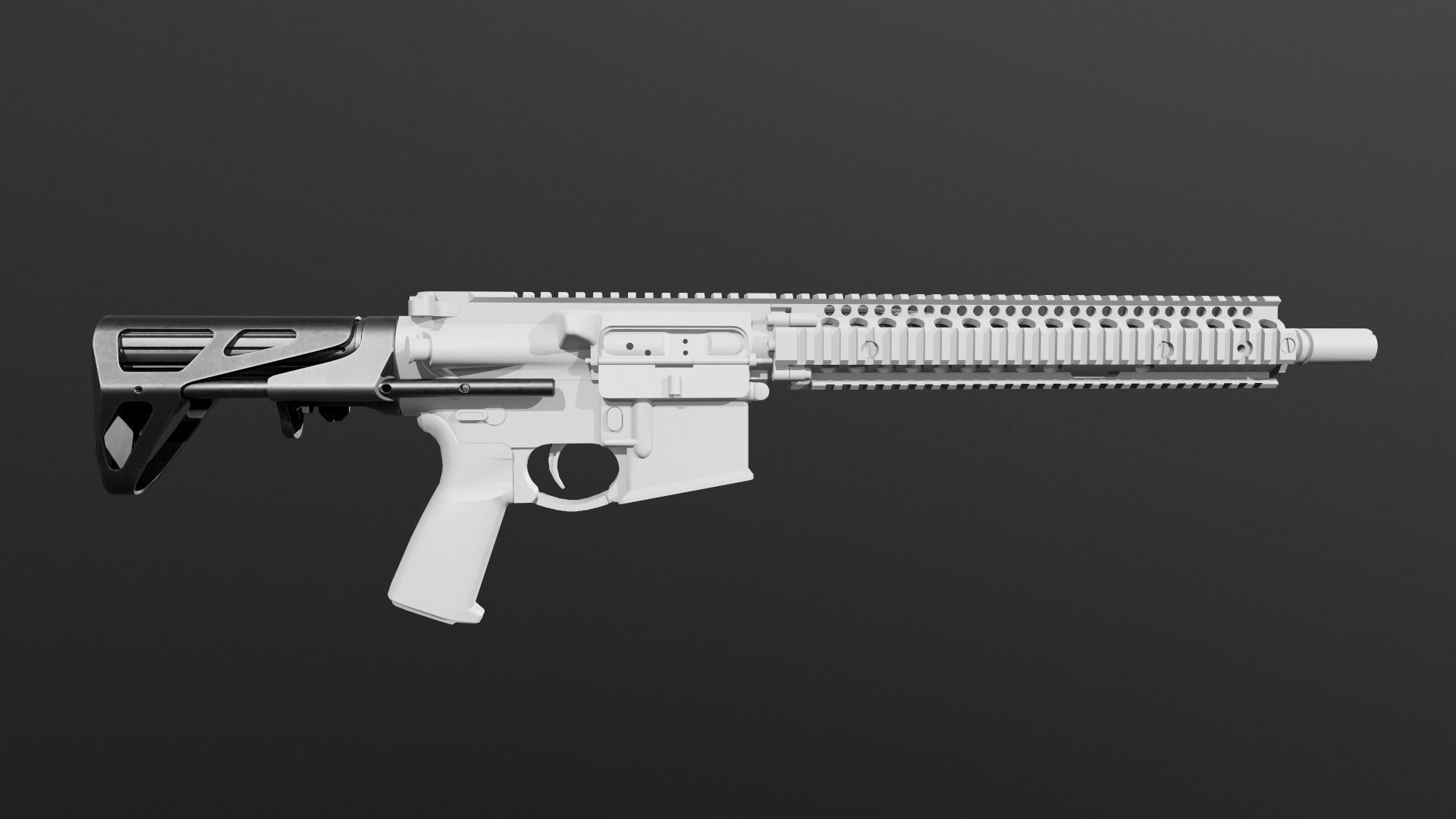 3D model Maxim Defense CQB7 AR15 Collapsible Buttstock VR / AR / low ...