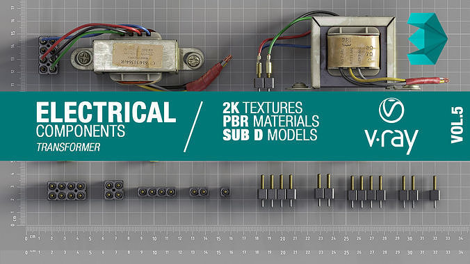 3D model Electrical components vol5 VR / AR / low-poly | CGTrader
