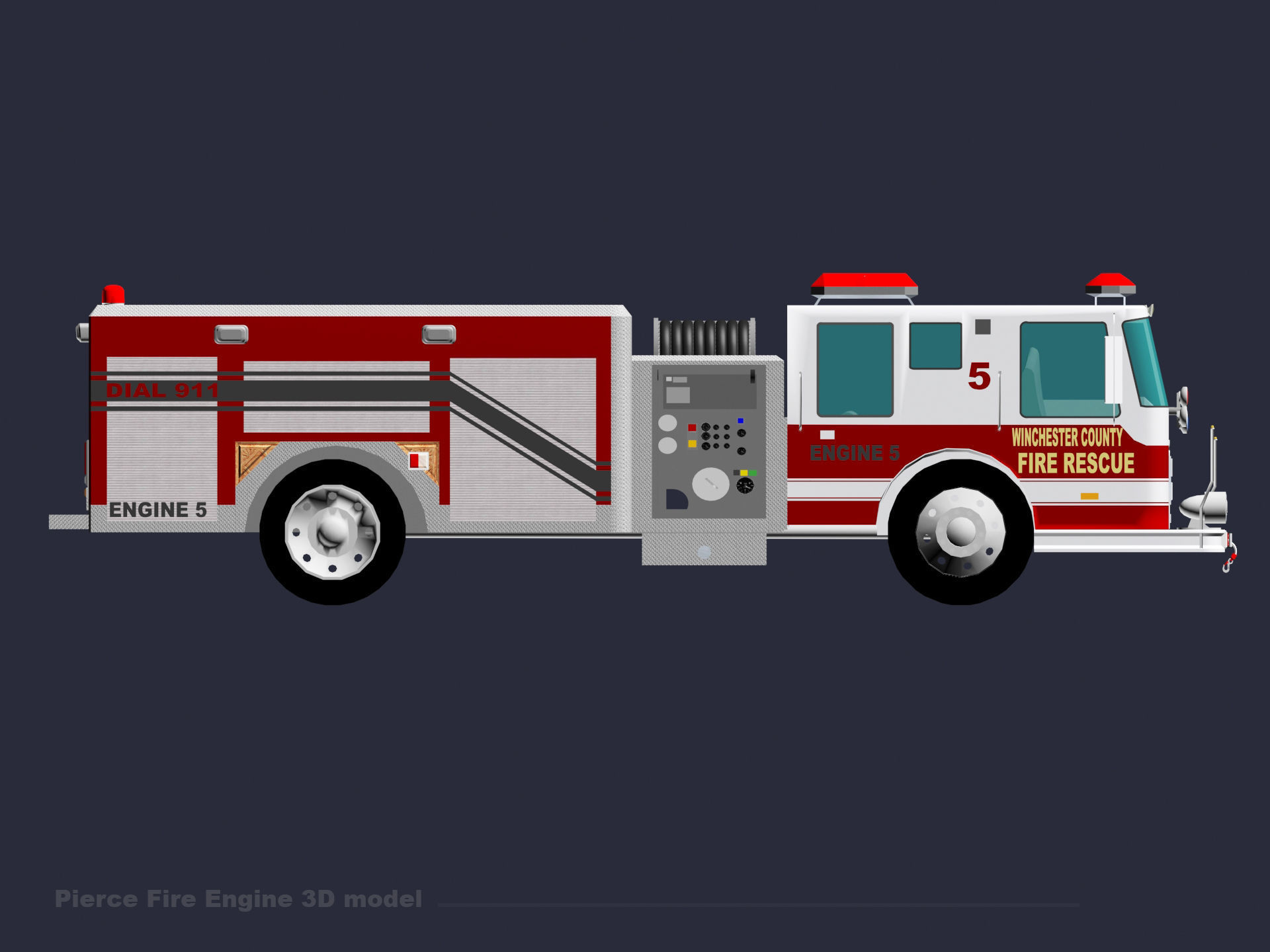 Pierce Fire Engine 3D model | CGTrader