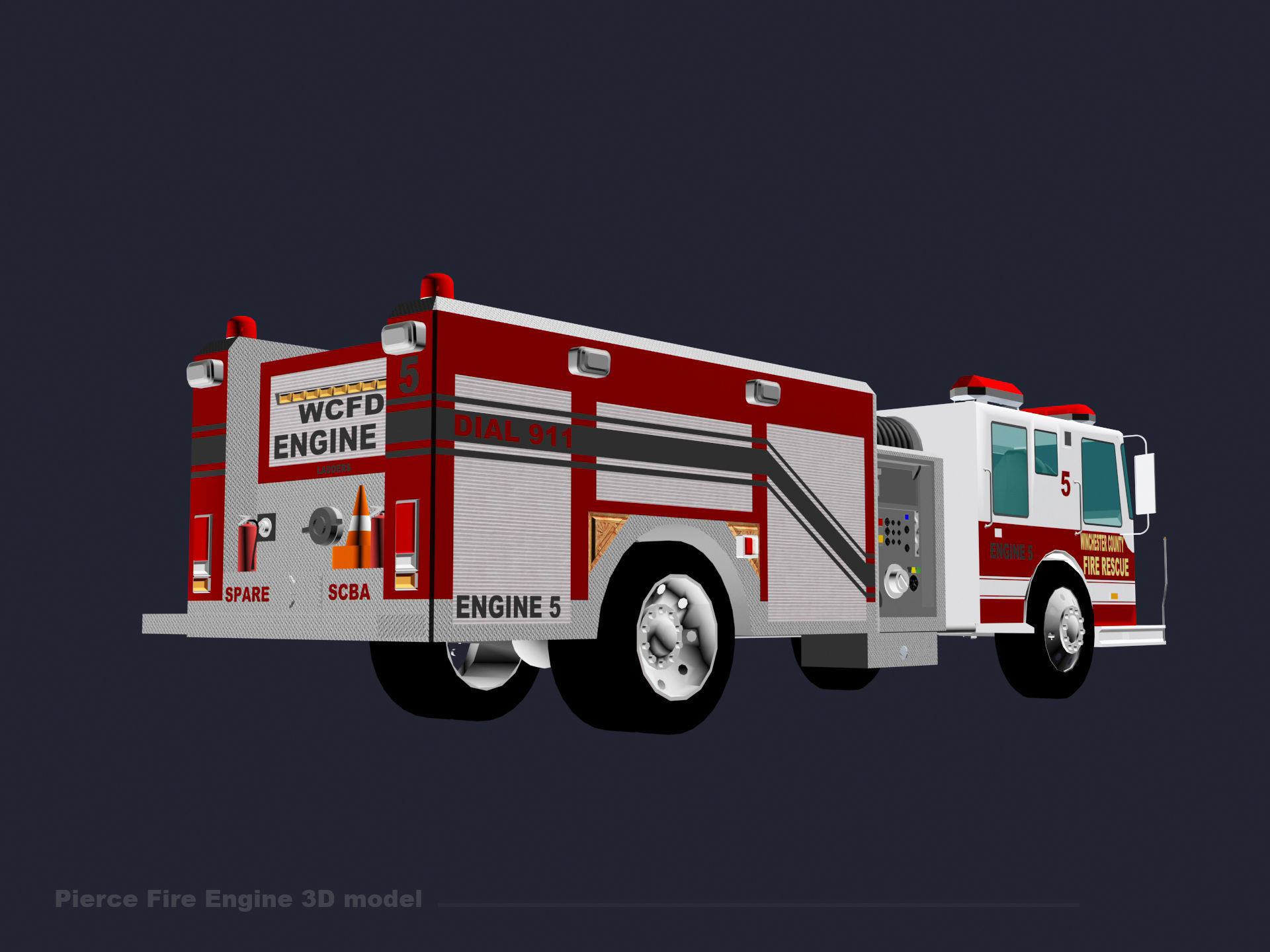 Pierce Fire Engine 3D model | CGTrader