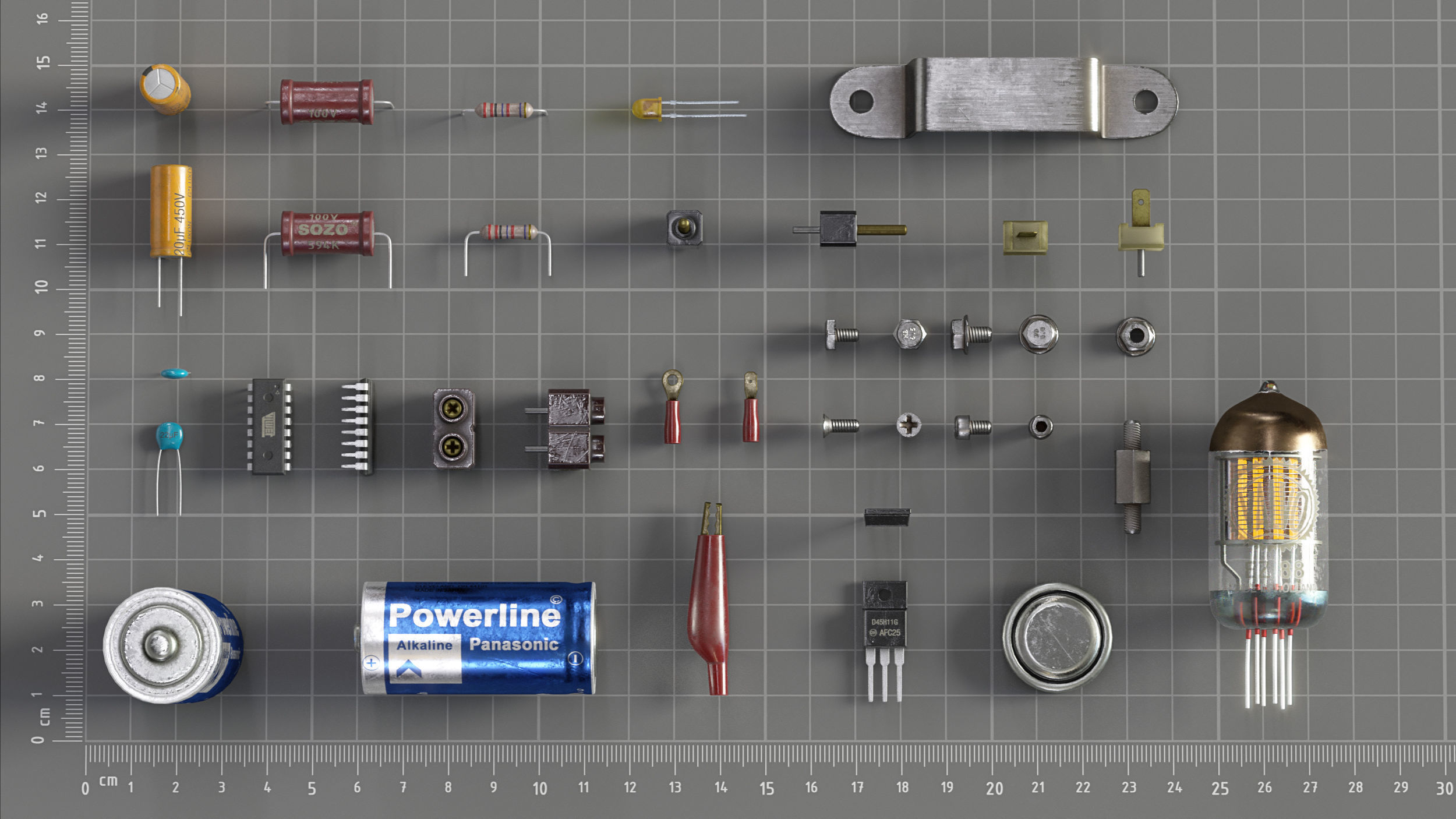 Electrical components free bundle free VR / AR / low-poly 3D model ...