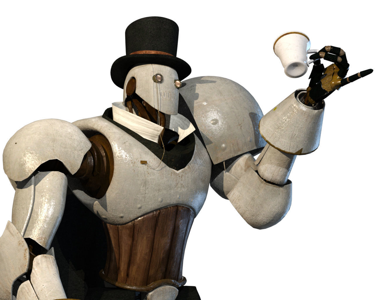 3D model Steampunk Robot VR / AR / low-poly | CGTrader