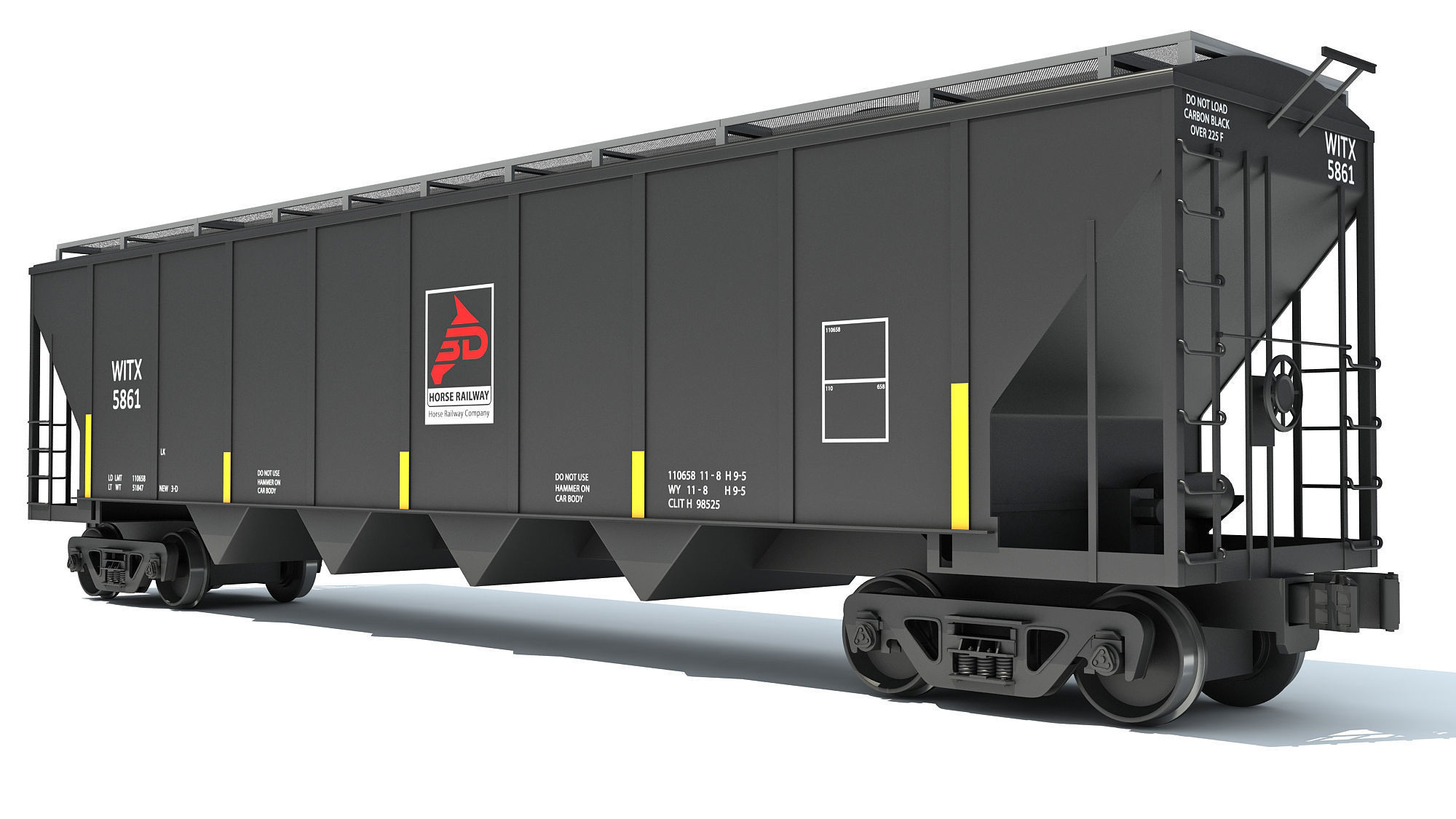 Covered Hopper Car 3D model | CGTrader
