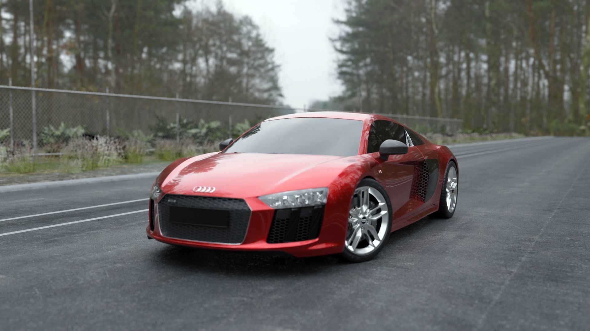 Audi R8 2016 - Rigged 3D model rigged | CGTrader