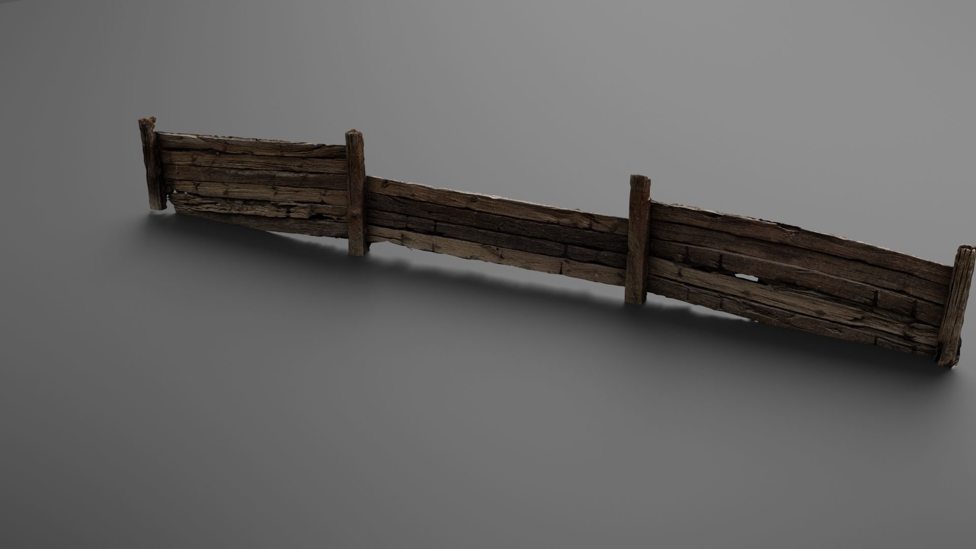 3D model Wooden trench VR / AR / low-poly | CGTrader