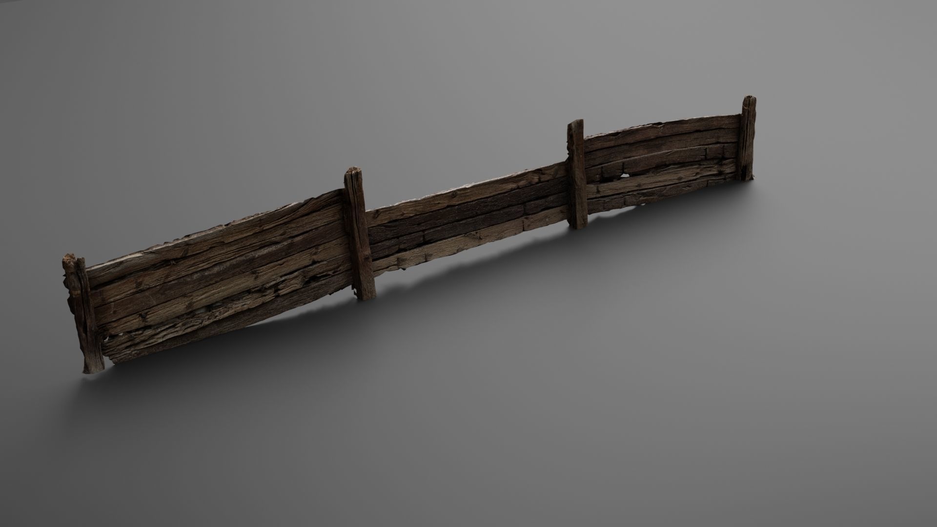 3D model Wooden trench VR / AR / low-poly | CGTrader