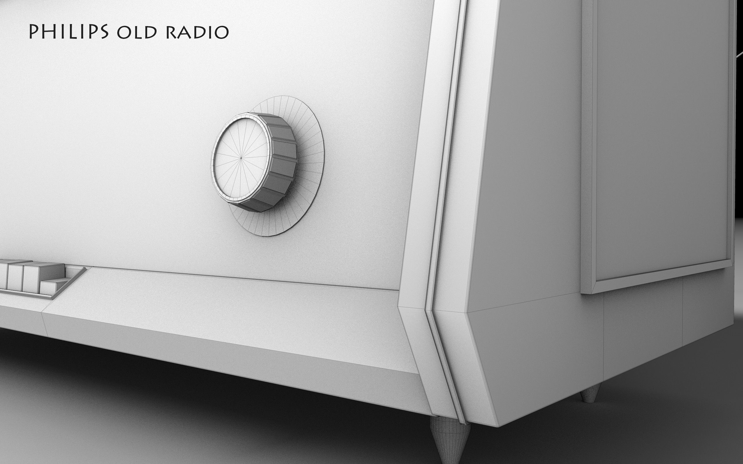 3D model Vintage Philips Radio VR / AR / low-poly | CGTrader