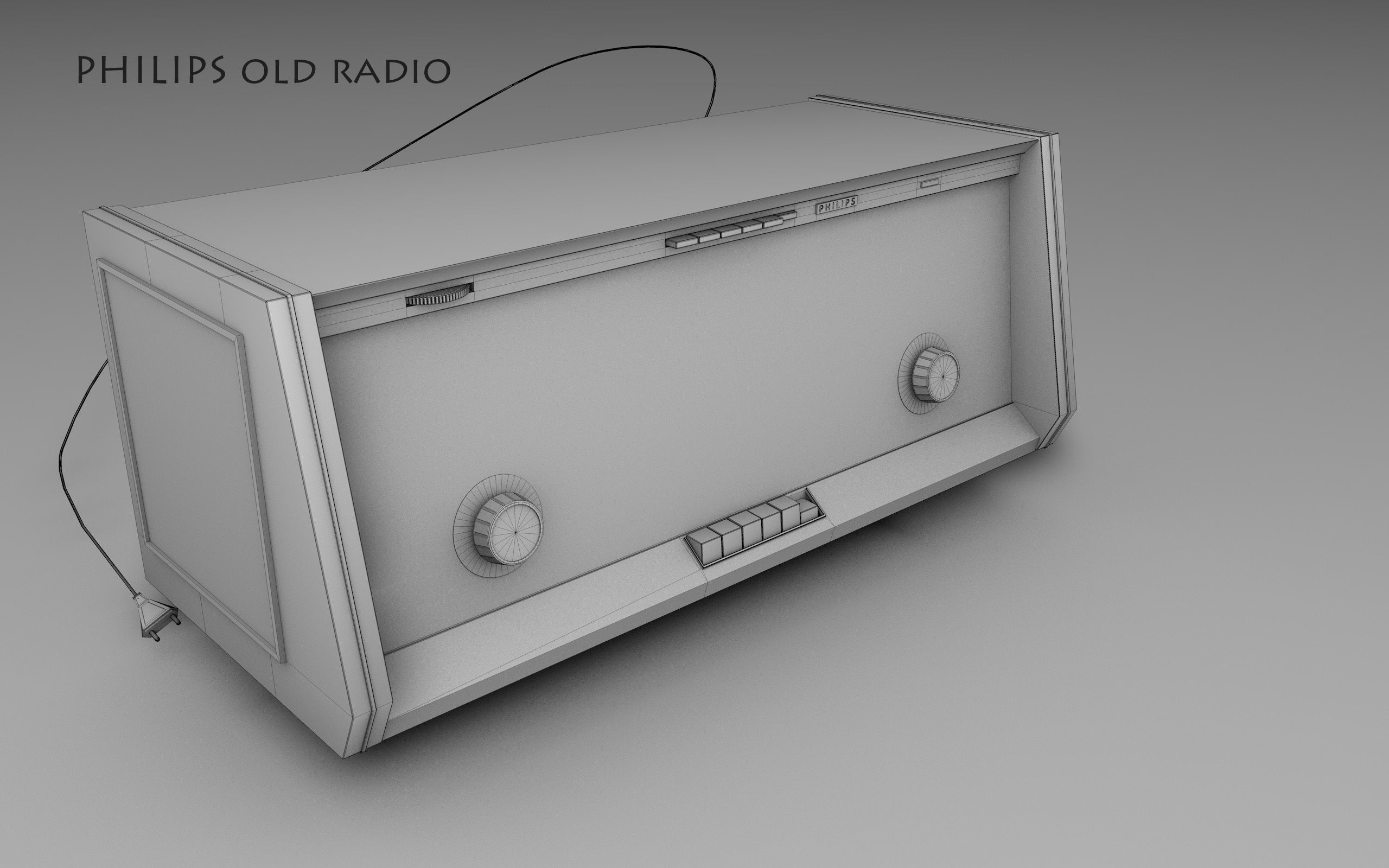 3D model Vintage Philips Radio VR / AR / low-poly | CGTrader