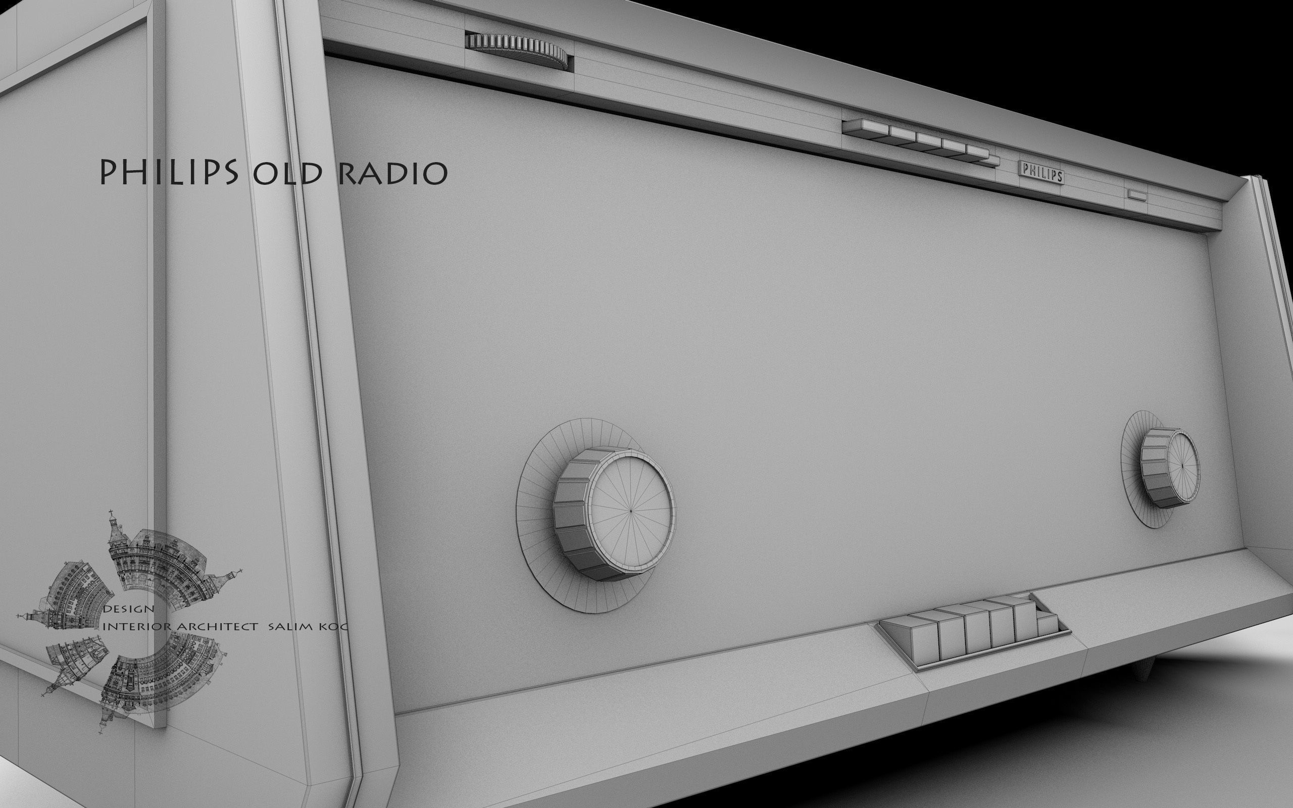 3D model Vintage Philips Radio VR / AR / low-poly | CGTrader