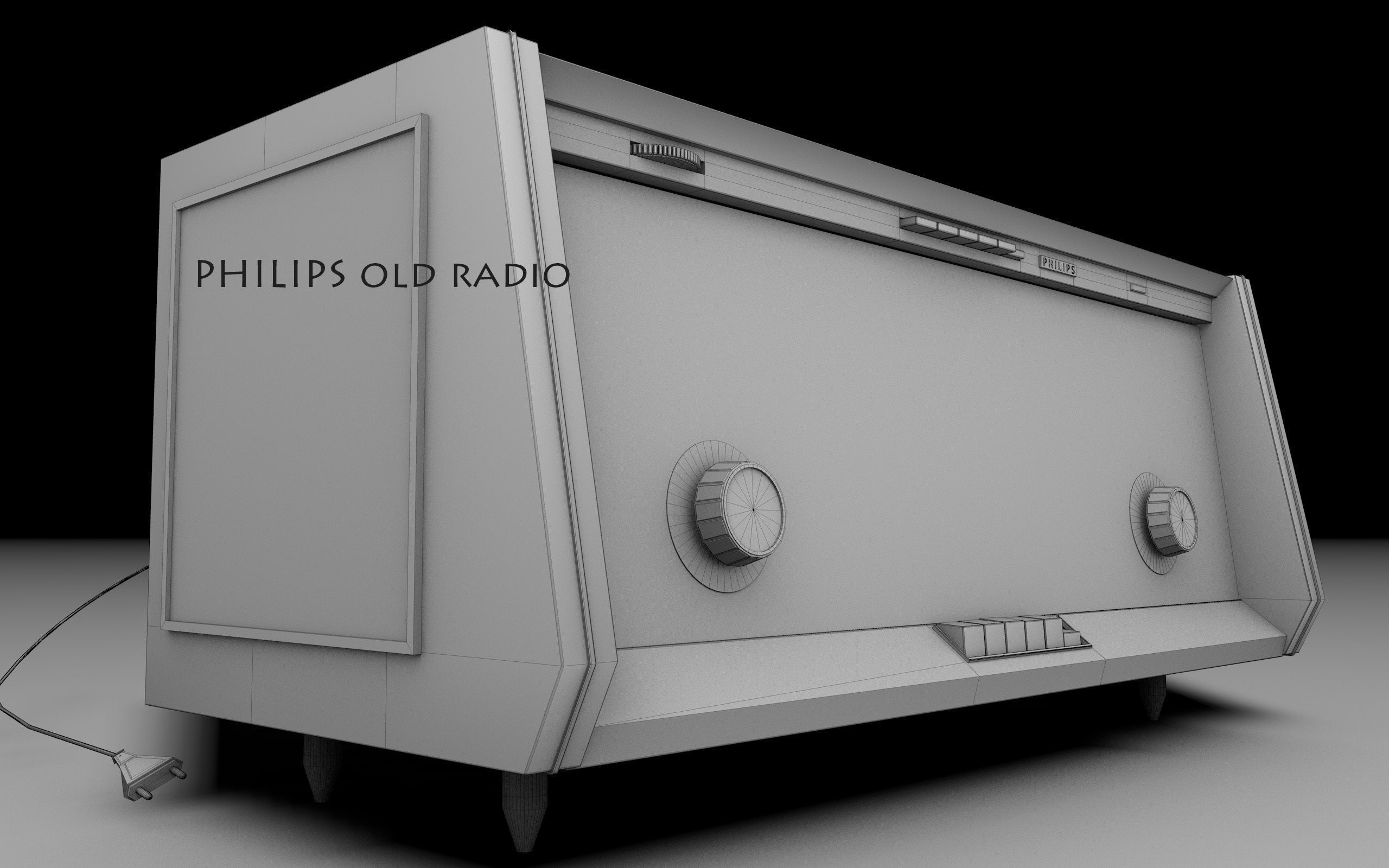 3D model Vintage Philips Radio VR / AR / low-poly | CGTrader