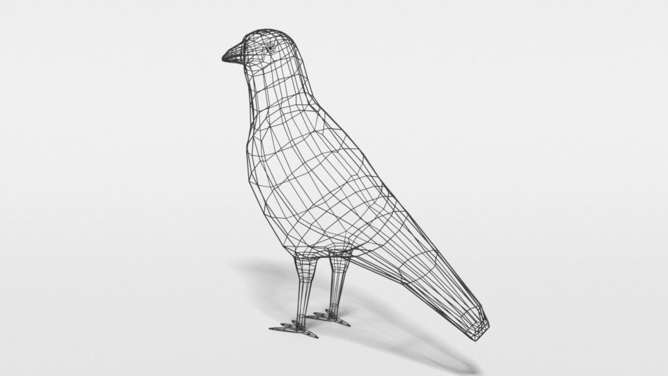 3D model Low Poly Cartoon Crow VR / AR / low-poly | CGTrader