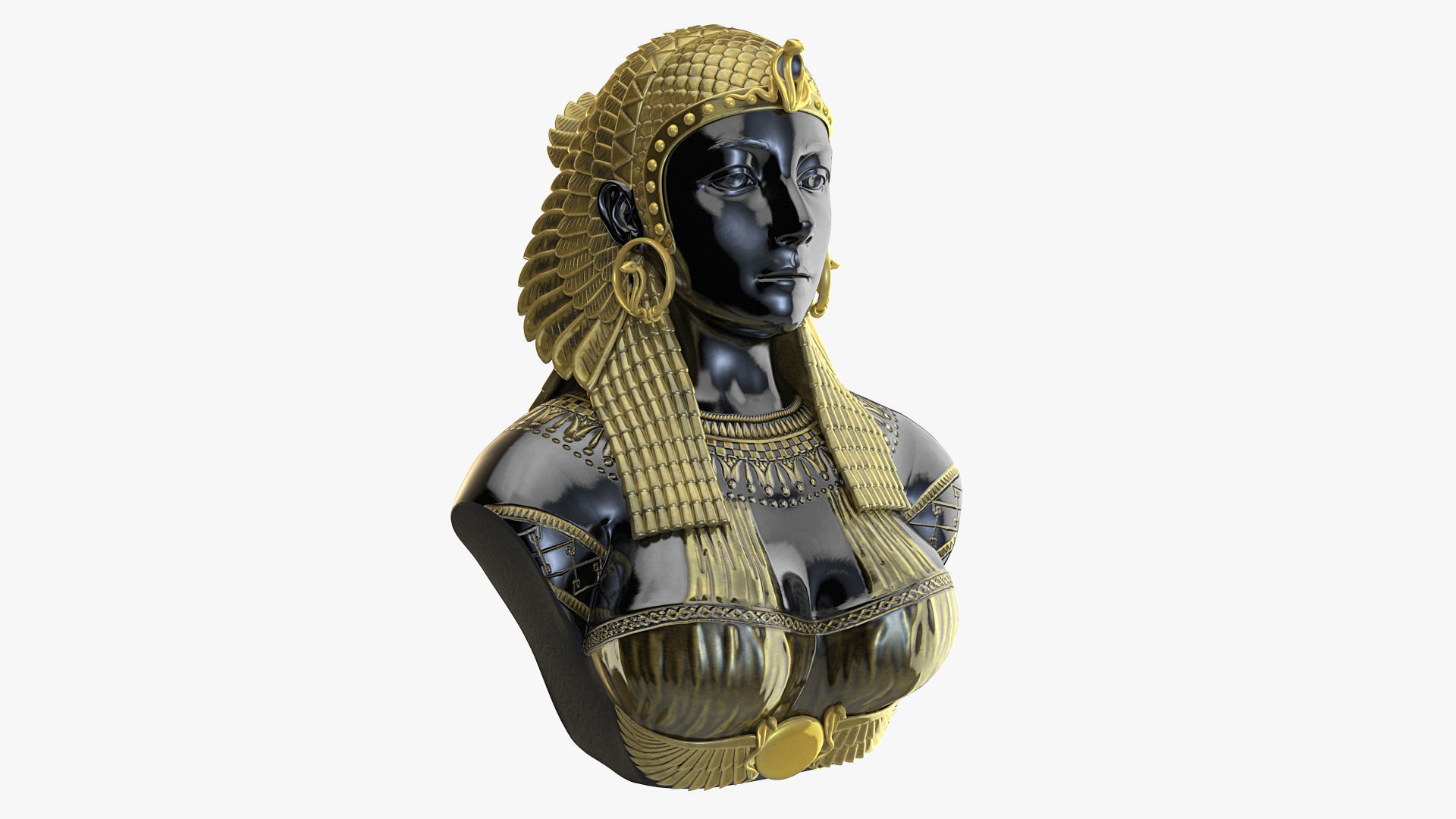 Cleopatra egyptian bust 3D model | CGTrader