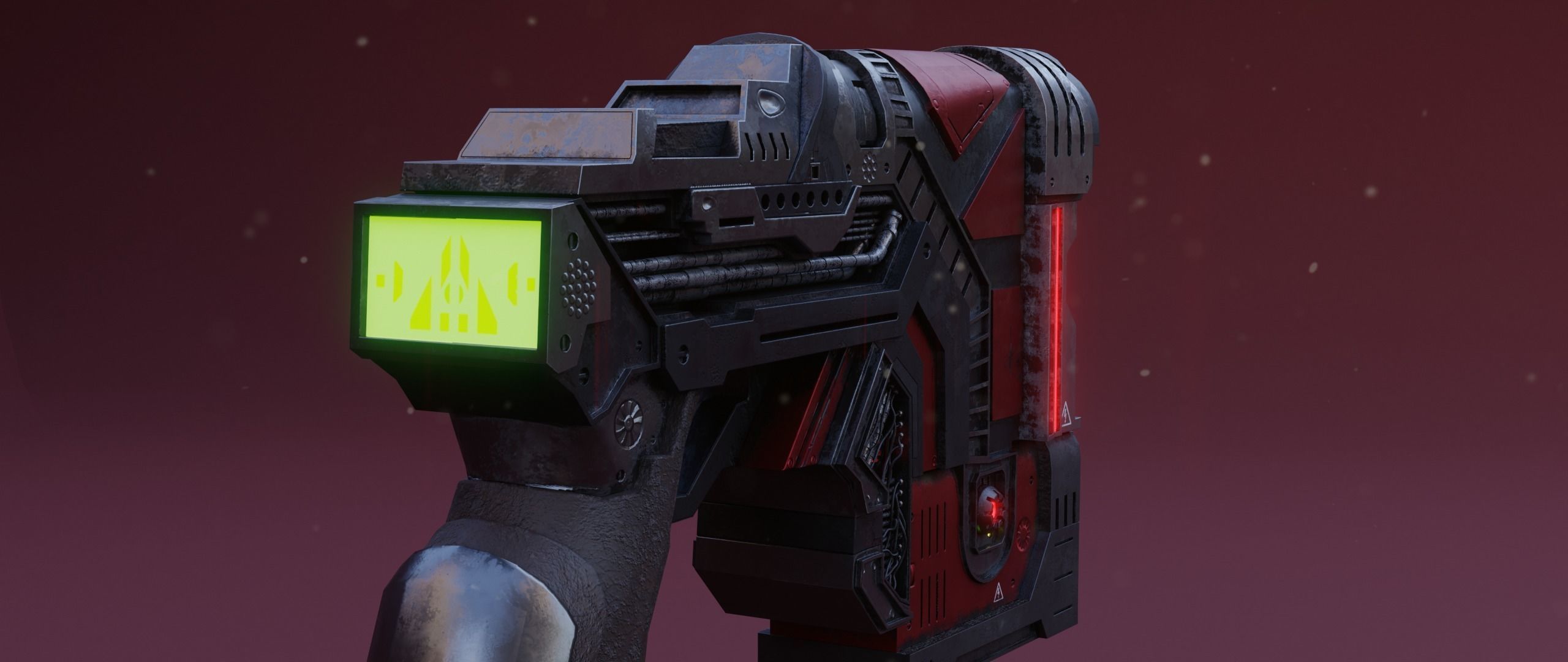 Sci-fi Heavy Handgun 3D model | CGTrader