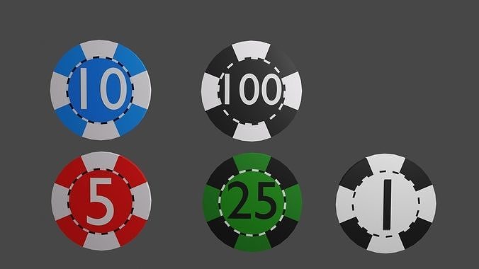 Poker tokens 3D model | CGTrader